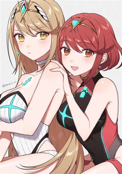 Pyra Mythra Pyra And Mythra Xenoblade Chronicles And 1 More Drawn