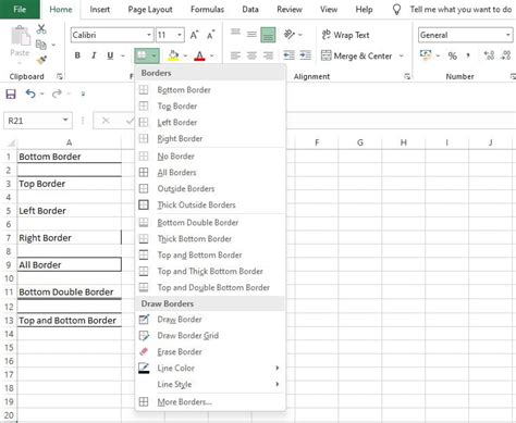 Cara Menggunakan Format Border Excel Tutorial Excel Lengkap