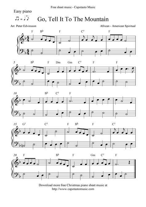 Piano Sheet Music Printable Free