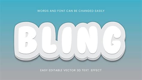 Premium Vector Vector Bling Editable Text