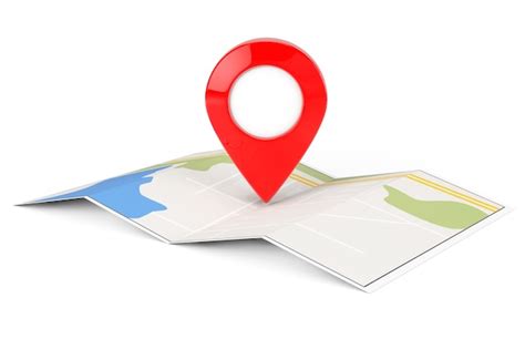 Premium Photo Folded Abstract Navigation Map With Target Pin On A White Background
