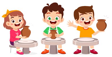 آموزش سفالگری کودکان با دست و چرخ دوره و کلاس سفالگری کودک