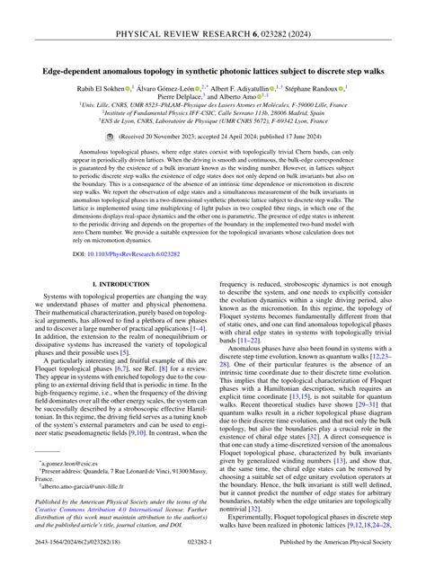 Pdf Edge Dependent Anomalous Topology In Synthetic Photonic Lattices