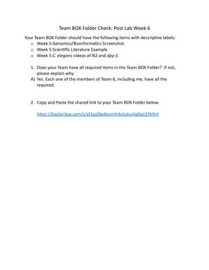 BIO Post Lab Assignment Week Post Lab Template Identify The Biological Concepts And