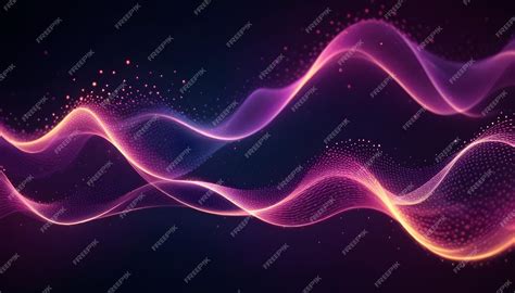 Premium Photo Abstract Waving Particle Technology Background Design Abstract Wave Moving Dots