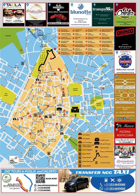 Tourist Map Of Lecce Italy Xalam Blog
