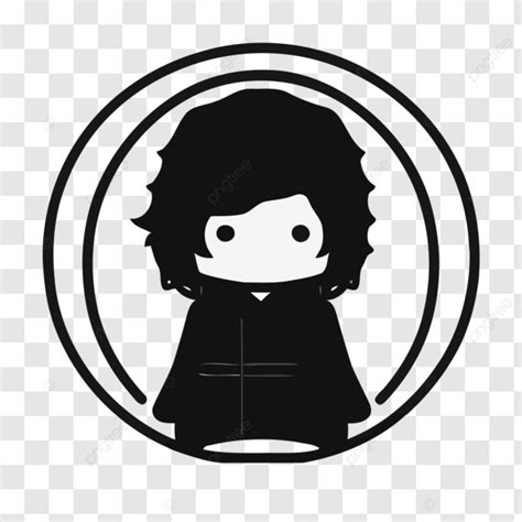 모자와 검은 코트를 입은 작은 흑인 사람이 있는 광장 벡터 흰색 배경에 폴리의 단순한 검은색 아이콘 그림자 없음 작은 프레임 중앙 Png 일러스트 및 벡터 에 대한