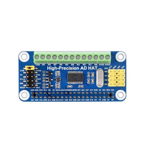 High Precision Ad Hat For Raspberry Pi Ads1263 10 Ch 32 Bit Adc