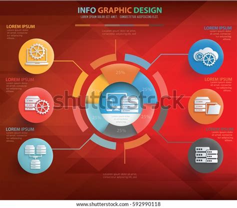 database network info graphics designclean vector stock vector royalty