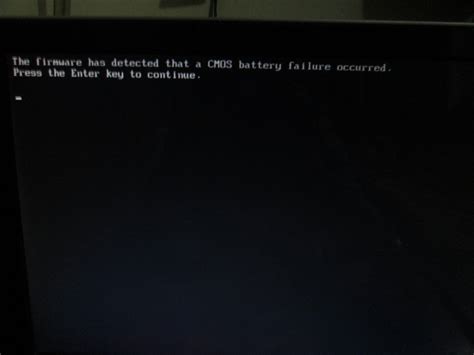 Firmware Has Detected That A Cmos Battery Failure Occurred Computing Net Question Answers Forum