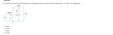 solved current i0 in the transistor circuit in the figure