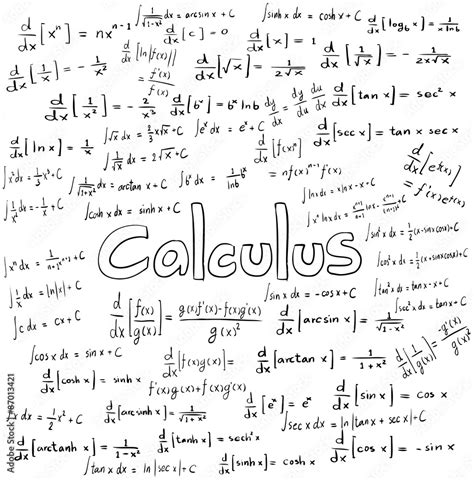 Calculus Law Theory And Mathematical Formula Equation Doodle