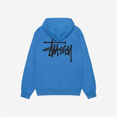 스투시 베이직 스투시 피그먼트 다이드 후드 블루 Stussy Kream