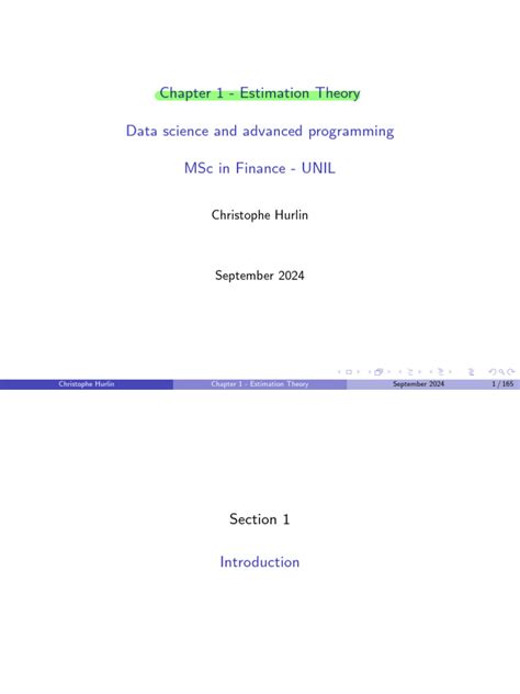 Chapter 1 Estimation Theory Pdf Estimator Bias Of An Estimator