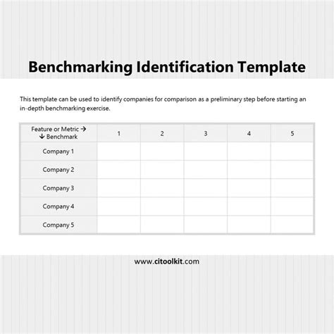 Benchmarking Identification Template In 2024