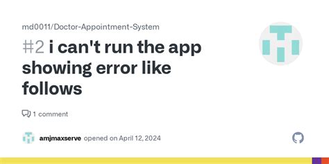 I Cant Run The App Showing Error Like Follows · Issue 2 · Md0011