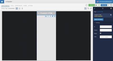 Custom HTML Component Backendless Marketplace