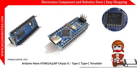 Arduino Nano Atmega328p Ch340 Ic Type C Type C Tersolder