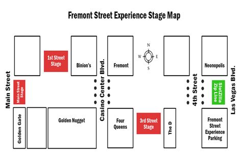 Fremont Street Experience Map Las Vegas Fremont Street Experience