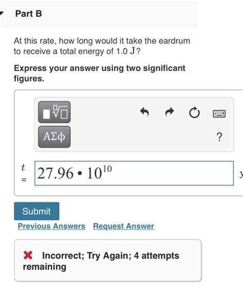solved constants a 54 db sound wave strikes an eardrum whose