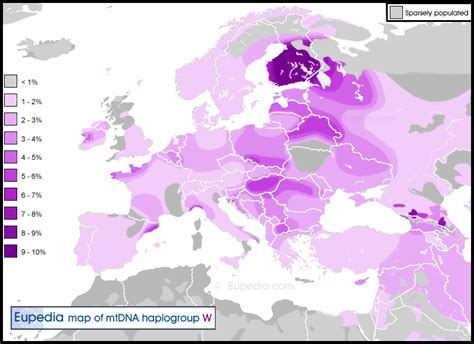 Haplogroup W Mtdna Map History Geography European Map