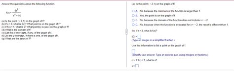 Solved Answer The Questions About The Following Chegg