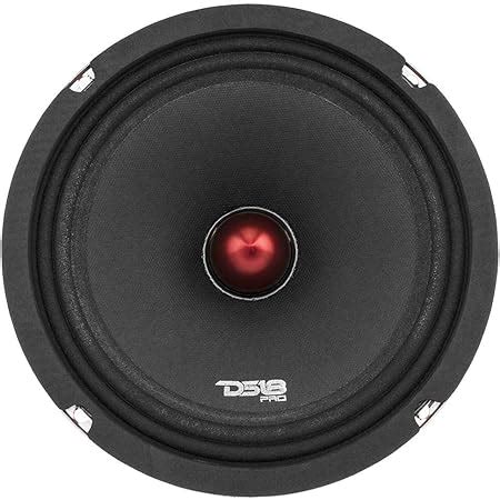 DS18 PRO-X8.4BM Loudspeaker - 8", Midrange, Red Aluminum Bullet, 550W ...