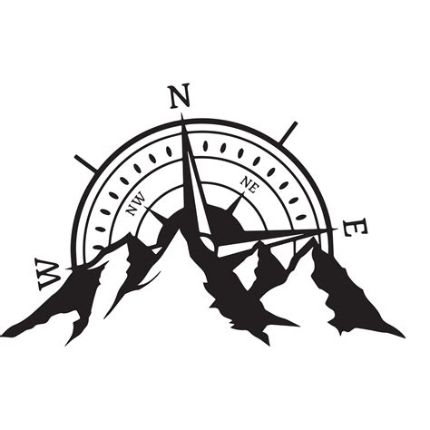 Mountain Compass Svg Compass Svg Compass Rose Svg Nautical C Inspire