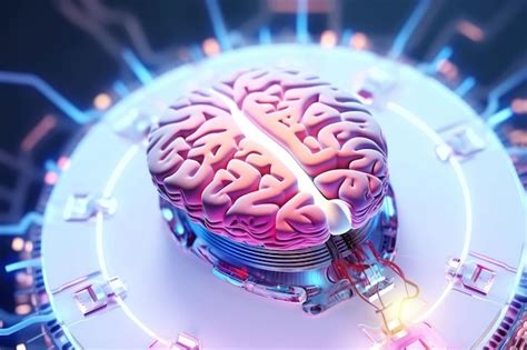 Premium Ai Image A Brain Merged With A Computer Microchip Advanced Neurotechnologies And