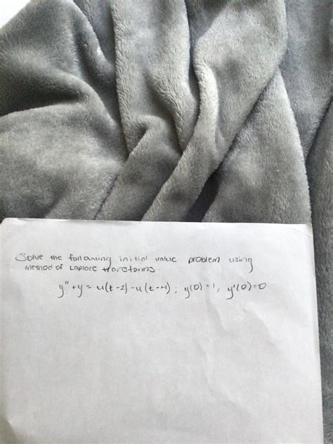 Solved Solve The Follaning Initial Value Problem Using Chegg Com