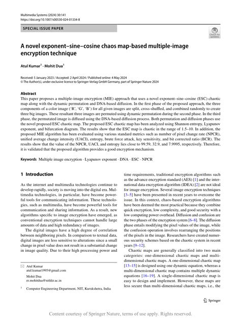 A Novel Exponentsinecosine Chaos Map Based Multiple Image Encryption