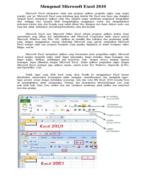 Mengenal Microsoft Excel 2010 Pdf Komputer