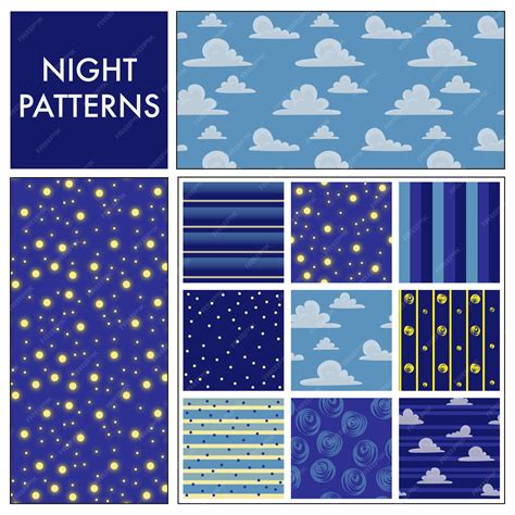 Premium Vector Night Patterns