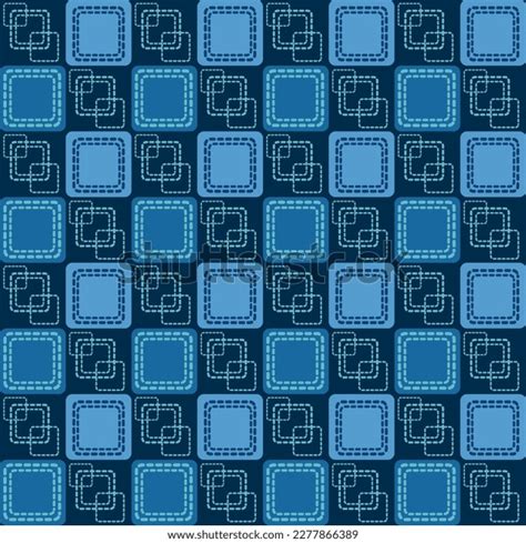 Seamless Pattern Overlapping Geometric Shapes Monochromatic Stock