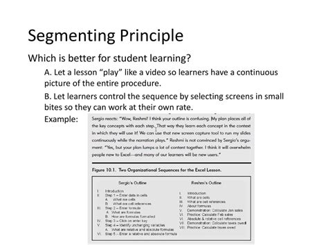 Applying The Segmenting And Pretraining Principles Chapter 10 Ppt