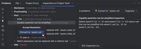 Get Results And Fix Problems Rustrover Documentation