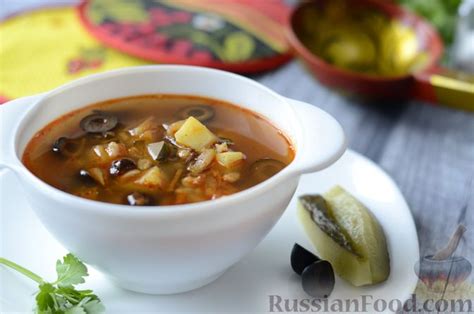 Рассольник домашний, рецепты на RussianFood.com: 80 рецептов домашнего ...