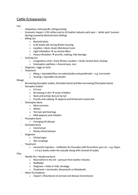 Cattle Ectoparasites Aiden Foster Cattle Ectoparasites Lice Ubiquitous Host Specific