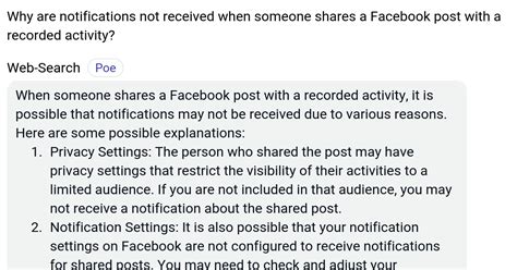 Why Are Notifications Not Received When Someone Shares A Facebook Post
