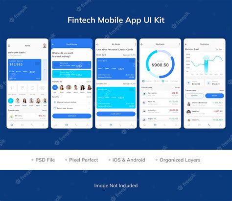 핀테크 모바일 앱 Ui 키트 프리미엄 Psd 파일 핀테크 모바일 앱 Ui 키트 프리미엄 Psd 파일