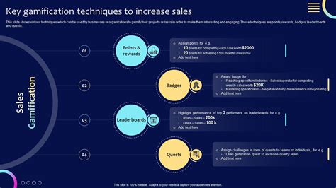 Key Gamification Techniques To Increase Sales Ppt Sample