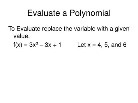 Ppt 7 1 Polynomial Functions Powerpoint Presentation Free Download