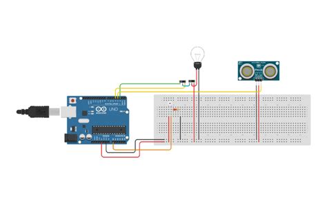 Circuit Design Led Control Ambient Light Sensor And Ultrasonic Distance