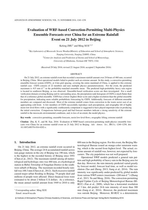 Pdf Evaluation Of Wrf Based Convection Permitting Multi Physics