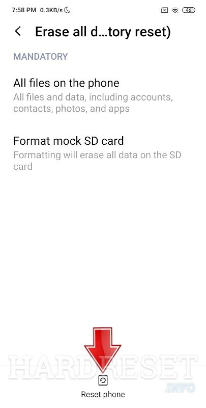 How To Factory Reset REDMI HardReset Info