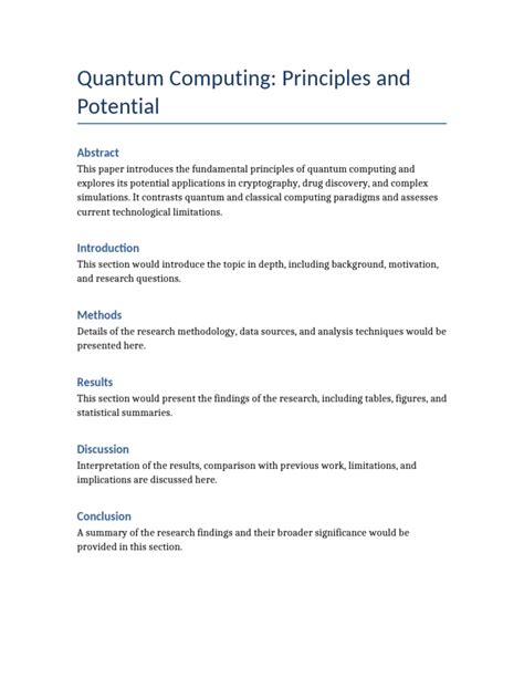 Quantum Computing Principles And Potential Pdf