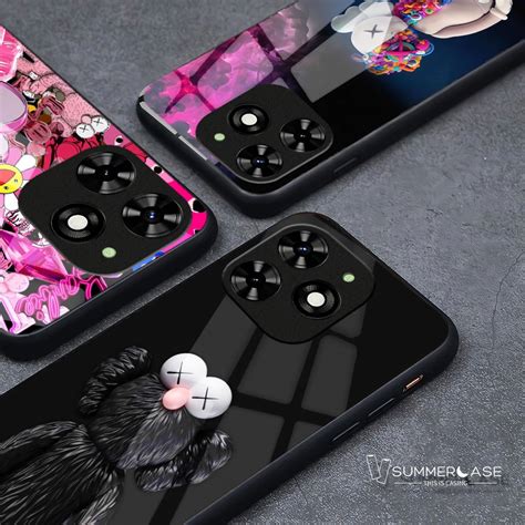 Jual A Softcase Kaca Kilau Glossy Kaws Tecno Spark Go Spark C All Type Cantumkan