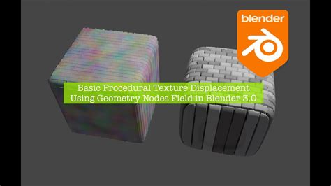 Livenoding Geometry Nodes Field And Procedural Texture Displacement Youtube