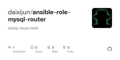 Github Daixijunansible Role Mysql Router Mysql Router Mgr
