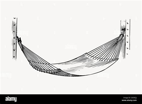 Hammock Drawing Vintage Illustration Vector Stock Vector Image Art Alamy